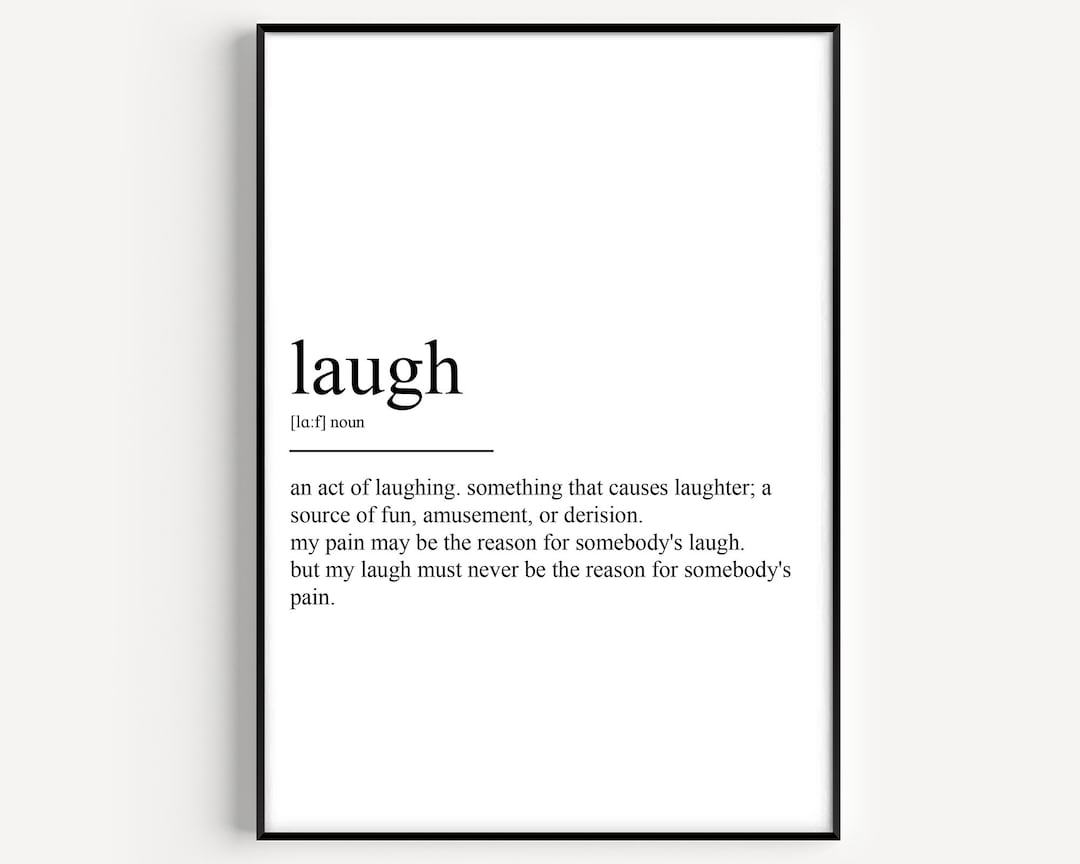 Laugh Definition Print - Etsy