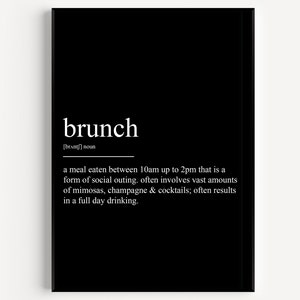 Brunch Definition Print - Etsy