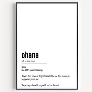 Ohana Version 2 Definition Print - Etsy