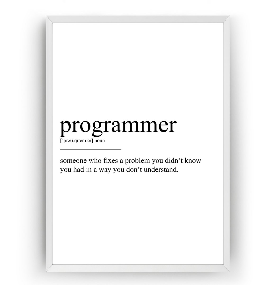 Programmer Definition Print | Etsy