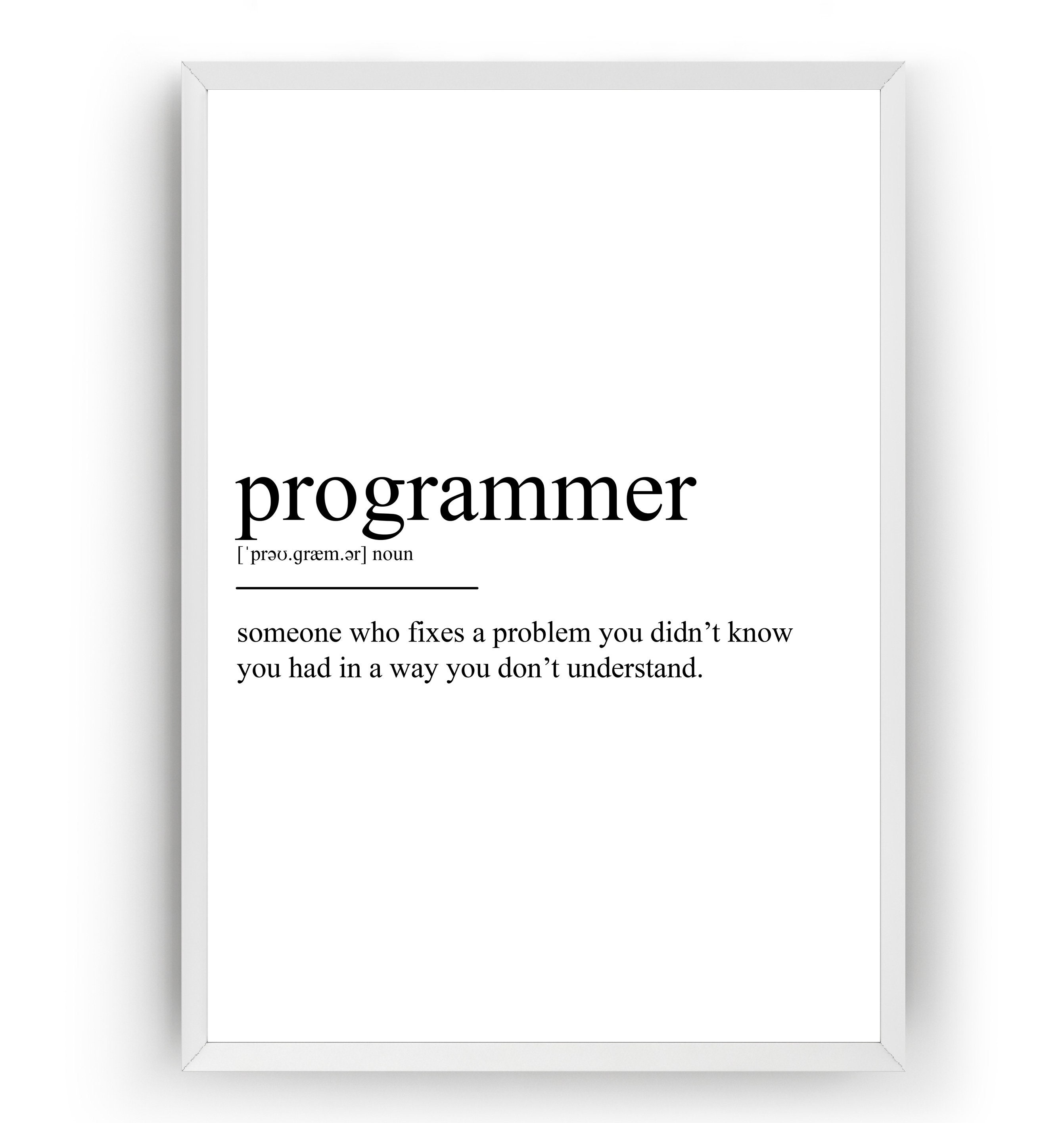 Programmer Definition Print - Etsy