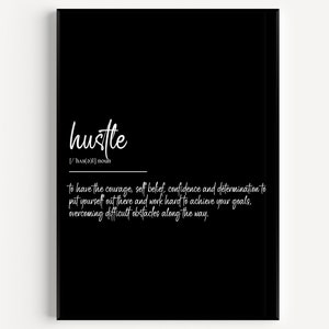 Hustle Definition Print - Etsy