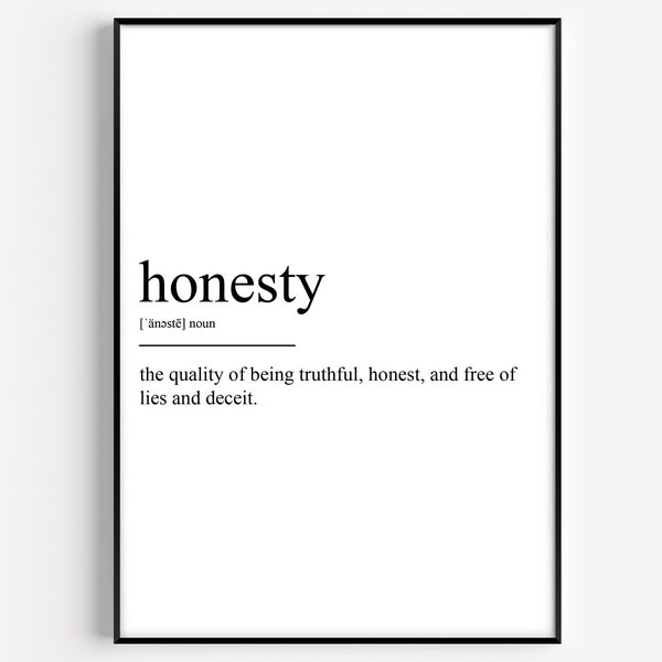 Honesty Wall Poster - Etsy