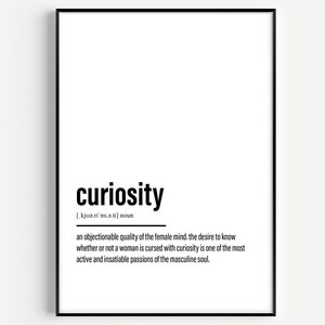Curiosity Definition Print - Etsy