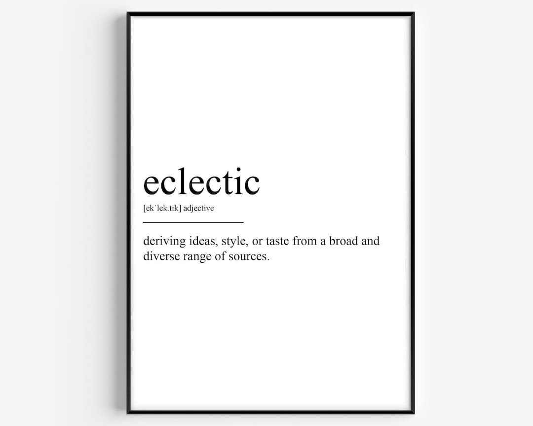 Eclectic Definition Print - Etsy