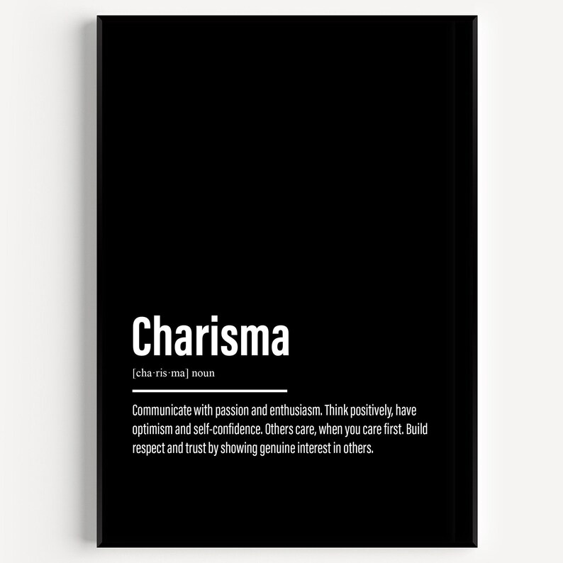Charisma Definition Print - Etsy