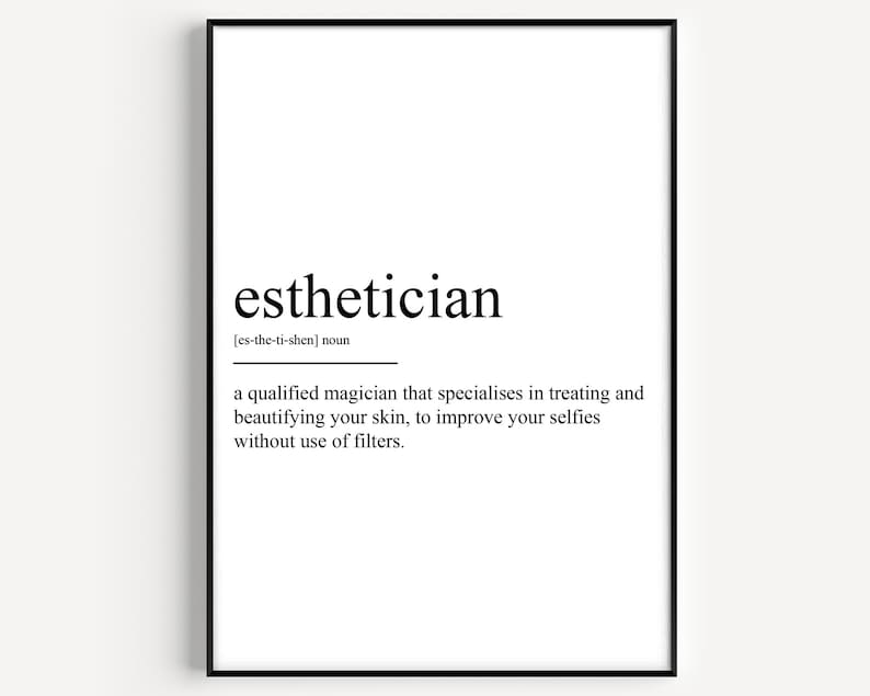Esthetician Definition Print - Etsy