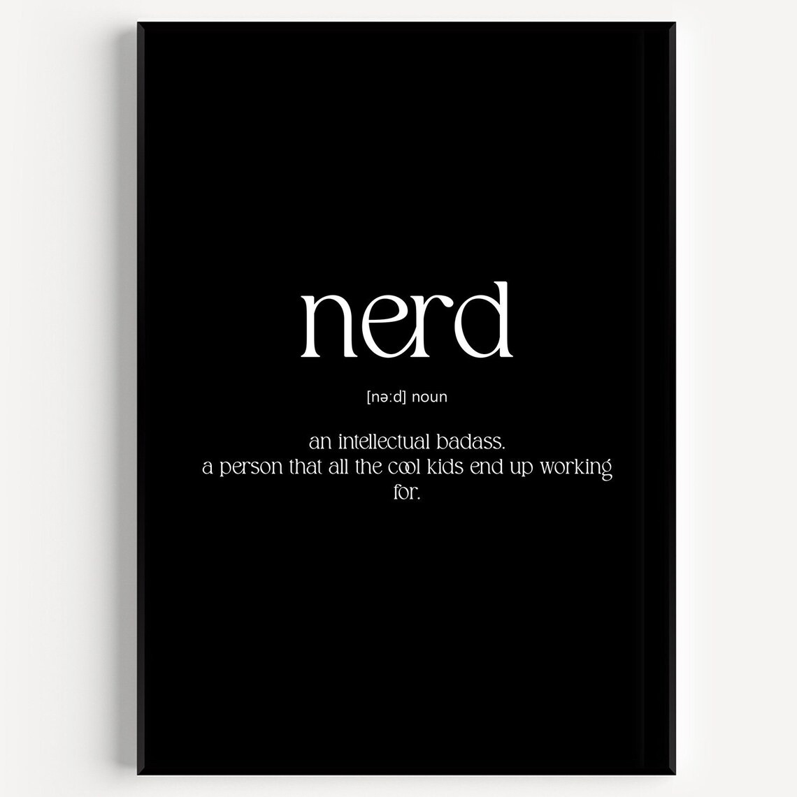 Nerd Definition Print - Etsy UK