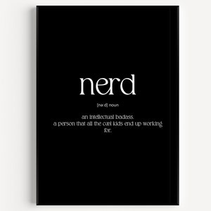 Nerd Definition Print - Etsy UK
