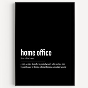 Home Office Definition Print - Etsy UK