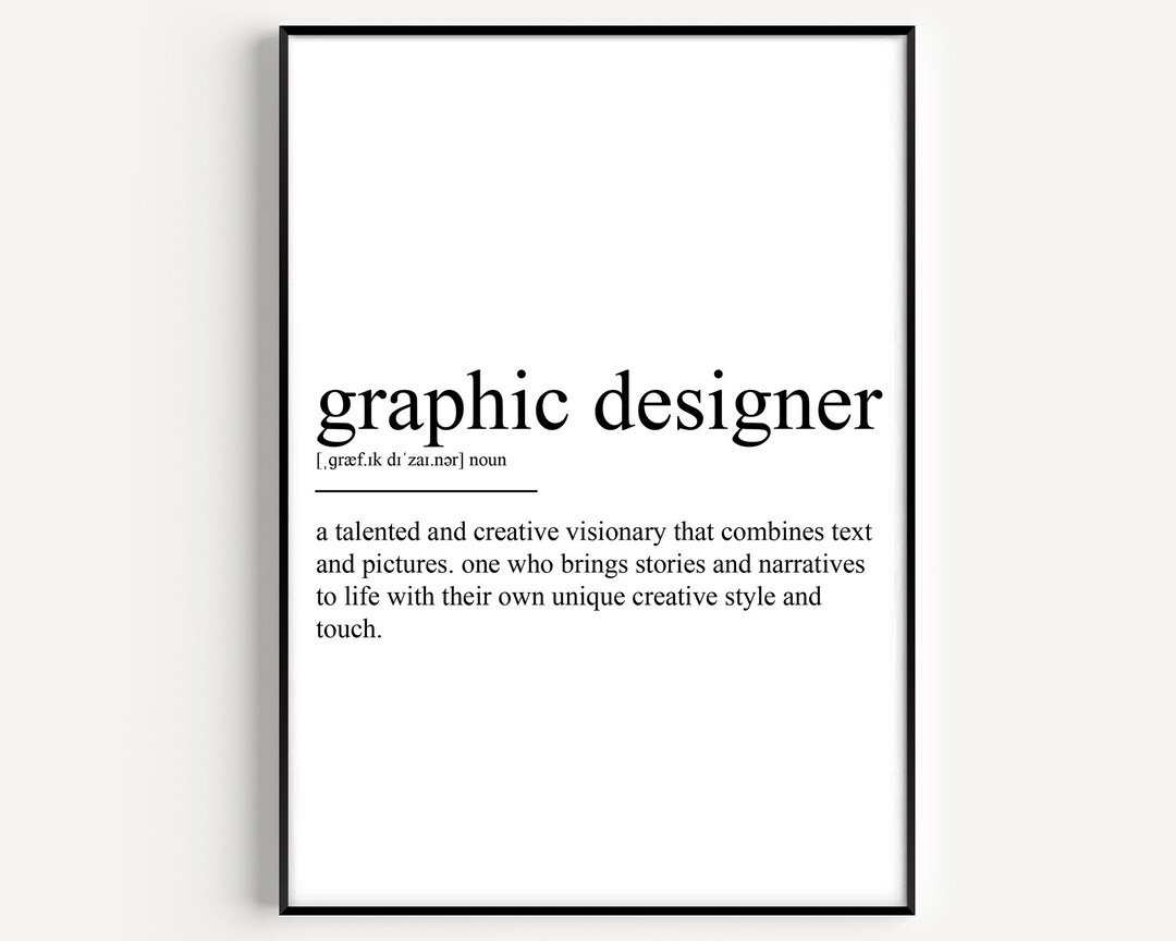 Graphic Designer Definition Print - Version 2 - Etsy
