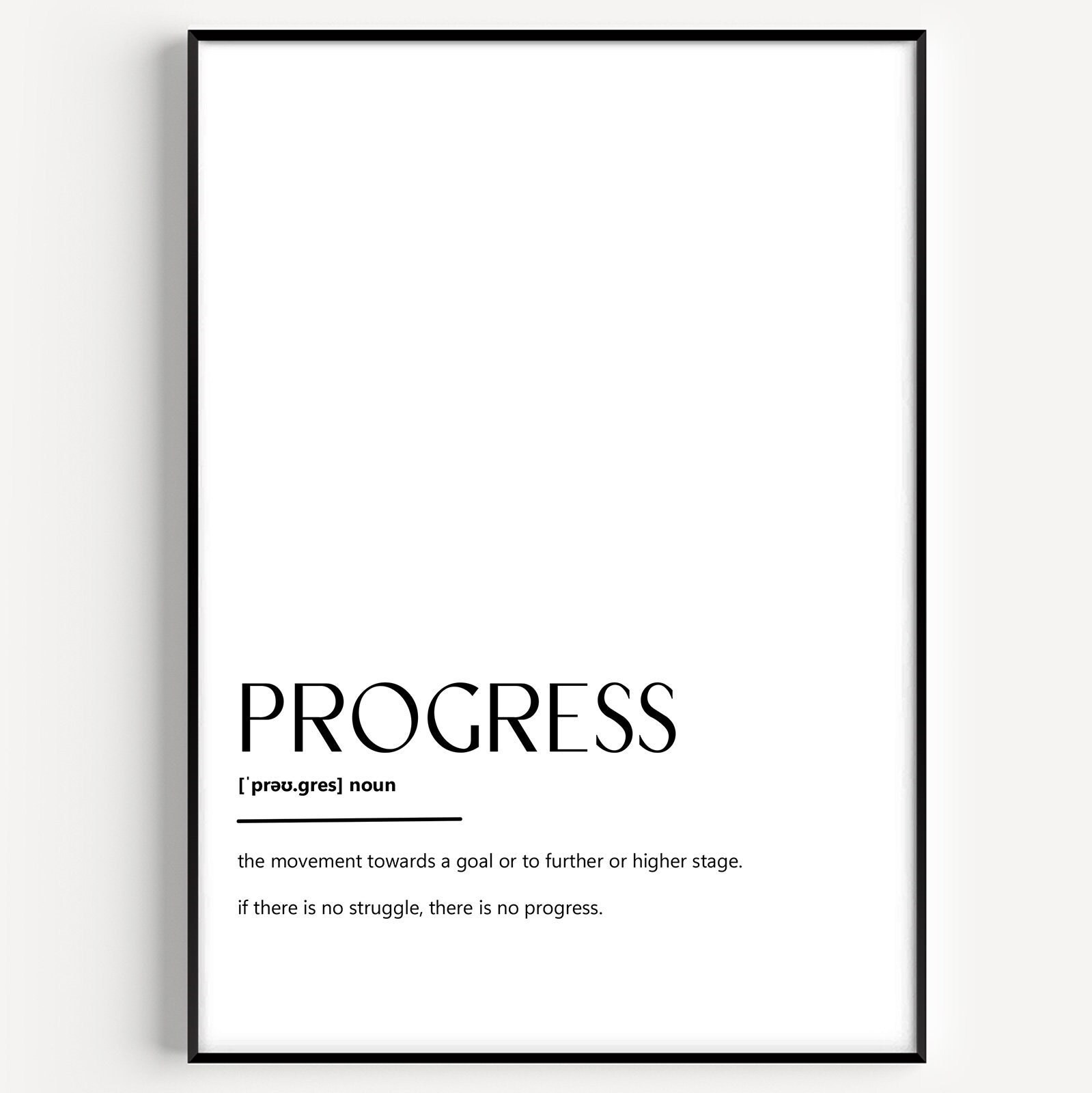 Progress Definition Print - Etsy