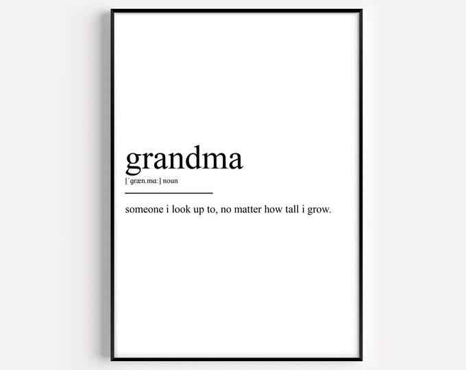 Grandma Noun Svg, Dictionary Grandma, Png, Download, Gift, Sweet - Etsy ...