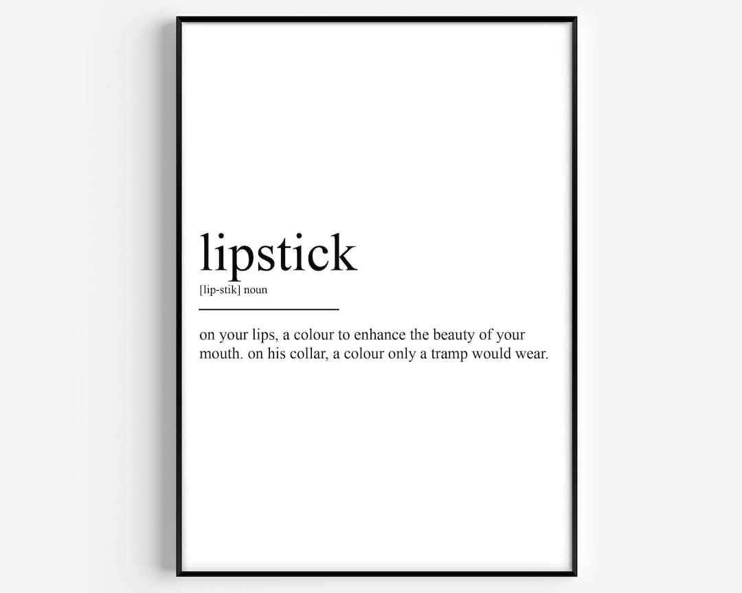 Lipstick Definition Print - Etsy