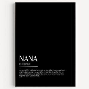 Nana Definition Print - Etsy