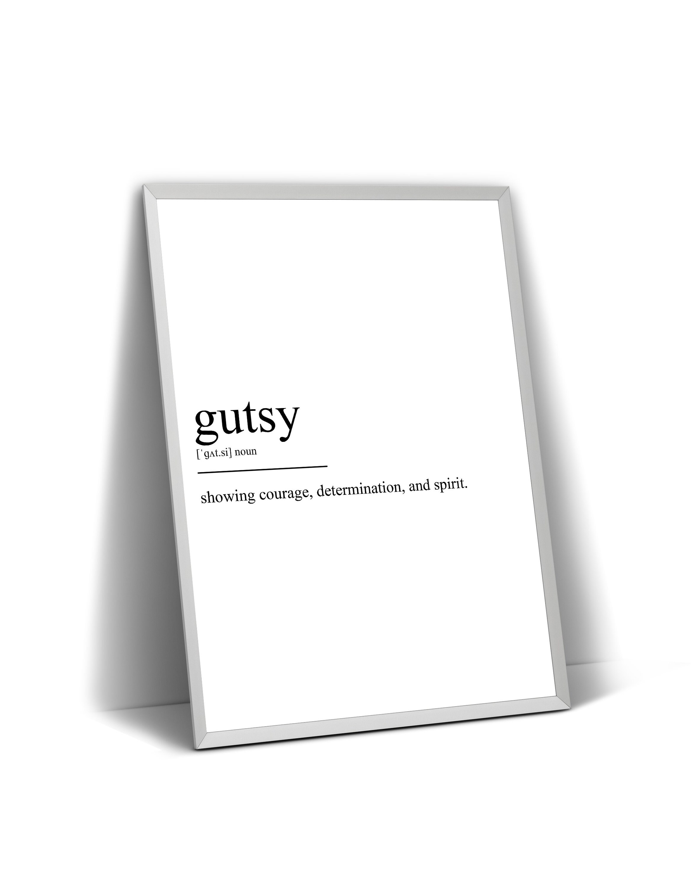 Gutsy Definition Print - Etsy