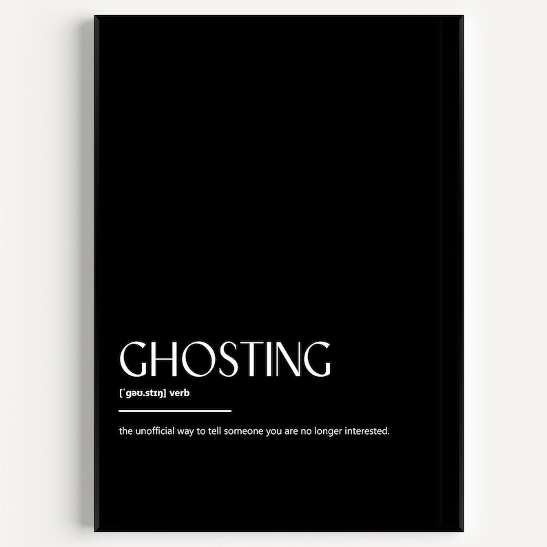 Ghosting Definition Print - Etsy