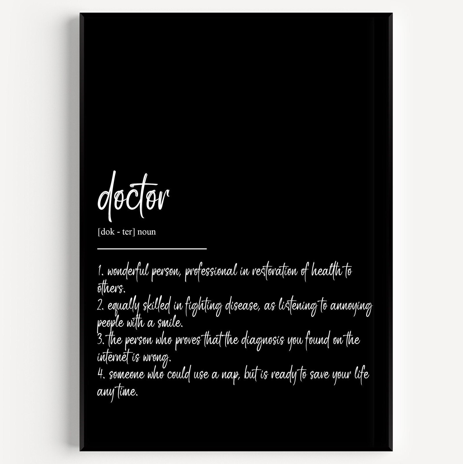 Doctor Definition Print - Etsy