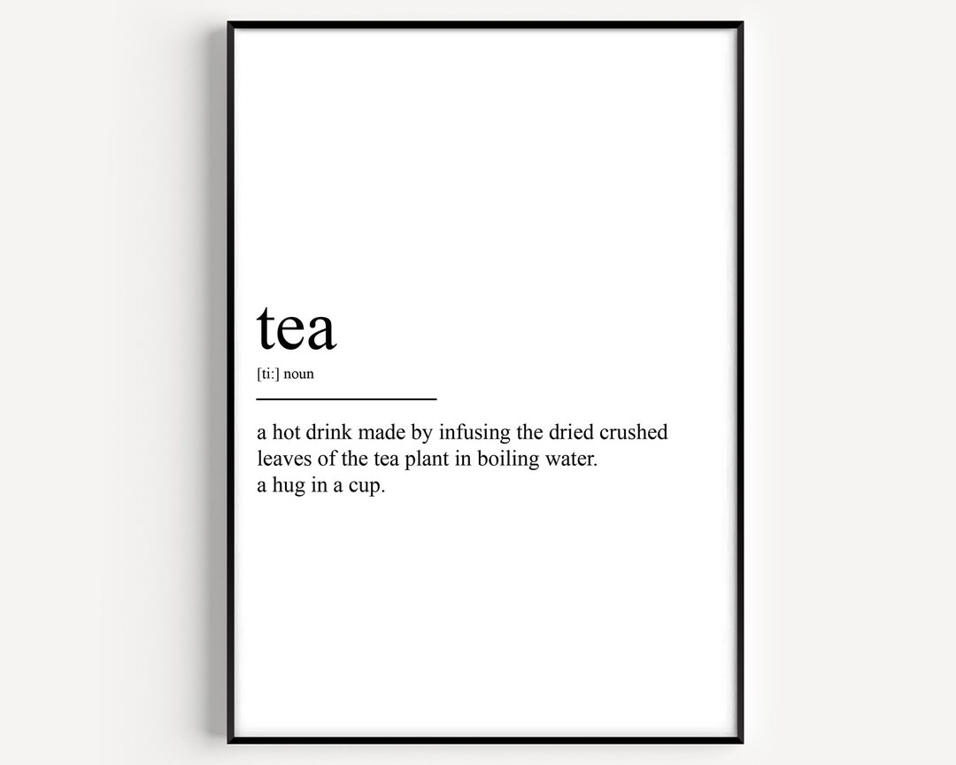 Tea Definition Print - Etsy