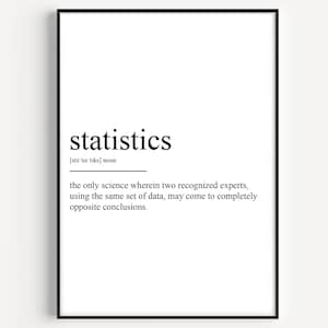 Statistics Definition Print - Etsy