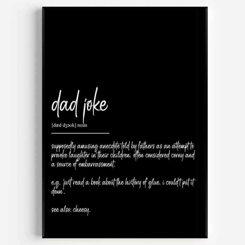 Dad Joke Definition Print - Etsy