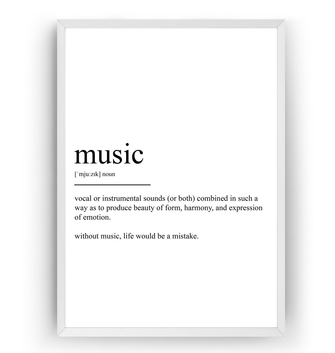 Music Definition Print - Etsy UK