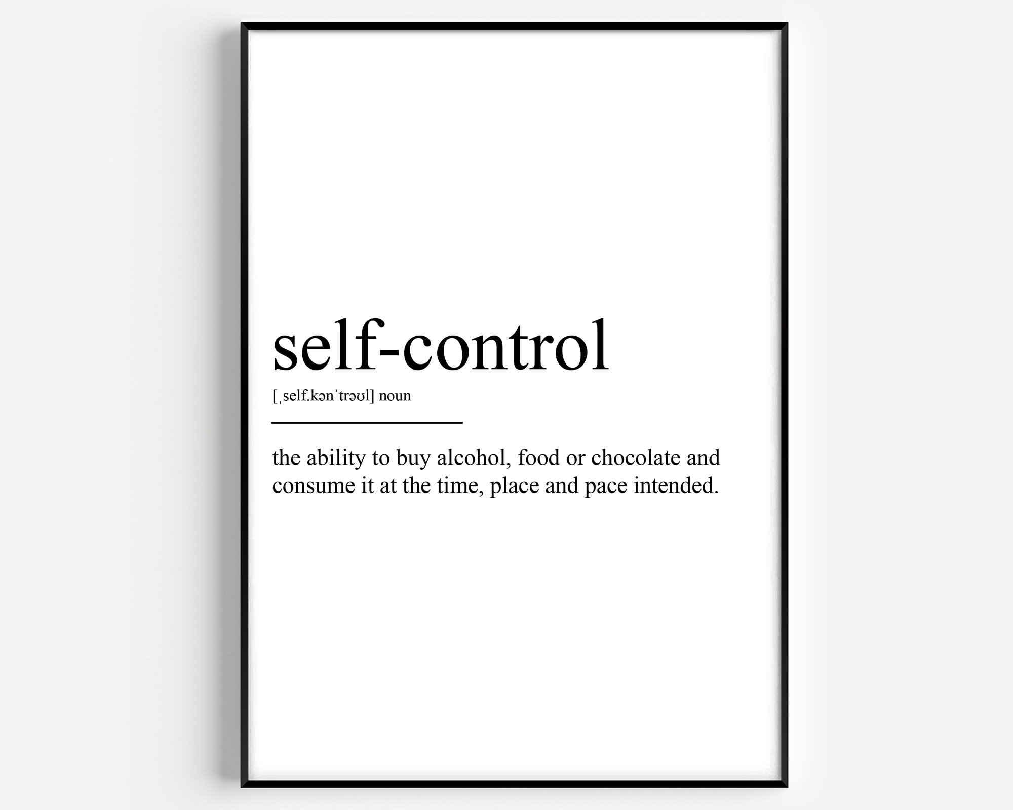Self Control Poster