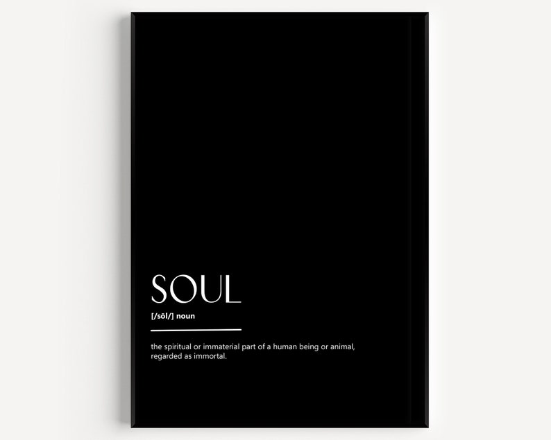 Soul Definition Print - Etsy
