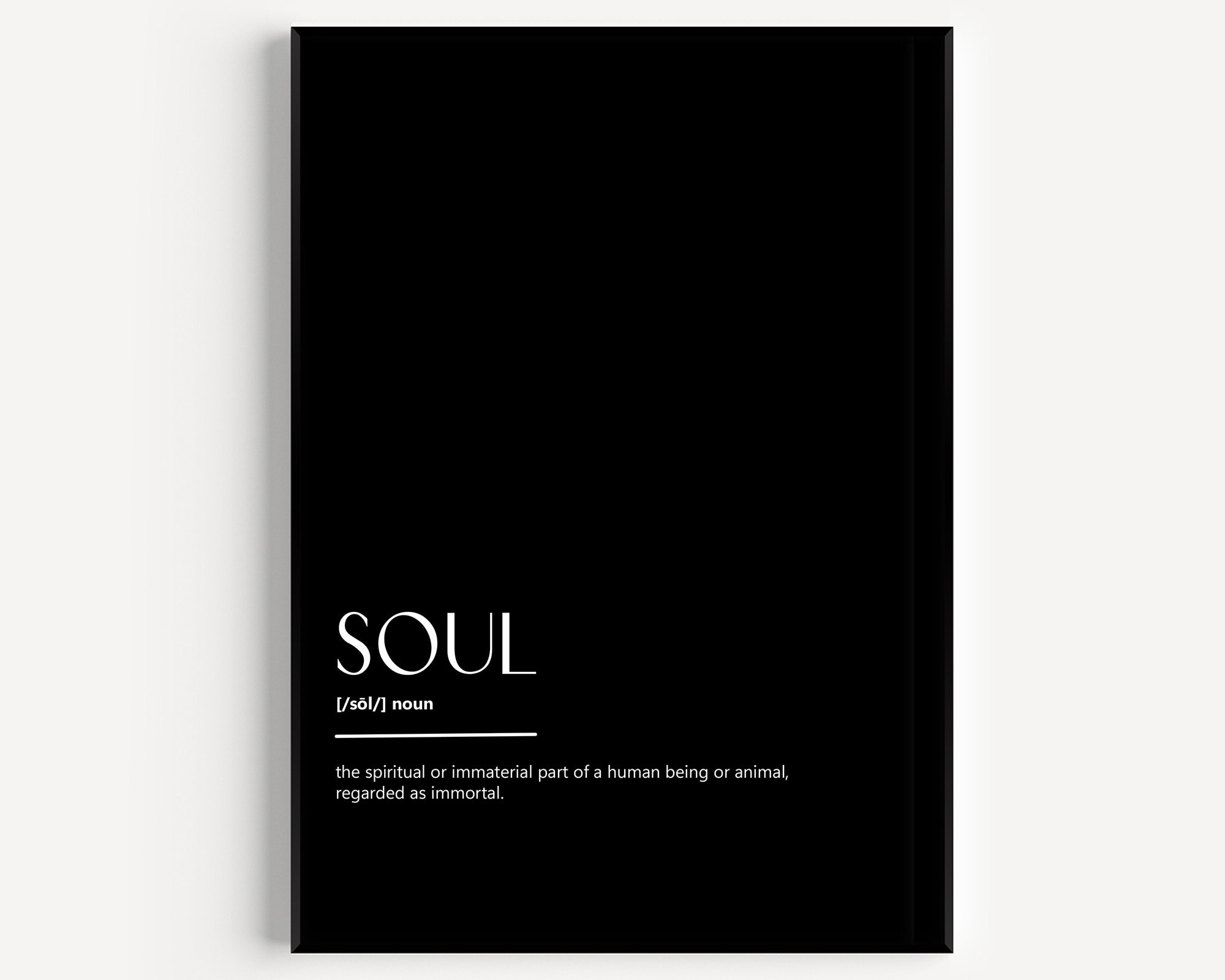 Soul Definition Print - Etsy