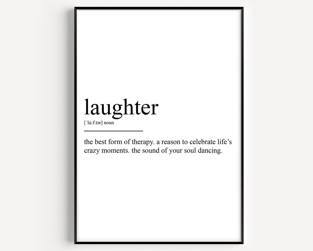 Laughter Definition Print - Etsy