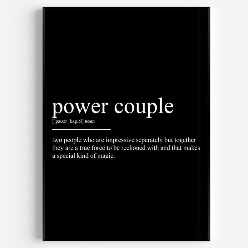 Power Couple Definition Print - Etsy
