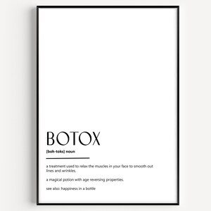 Botox Definition Print - Etsy