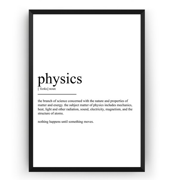Physics Definition Print Etsy Physics Definition Print Etsy