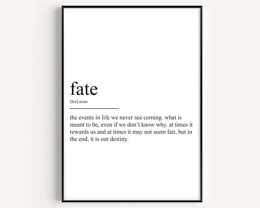 Fate Definition Print - Etsy
