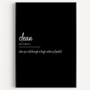 Clean Definition Print - Etsy