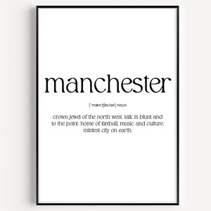 Manchester Definition Print - Etsy