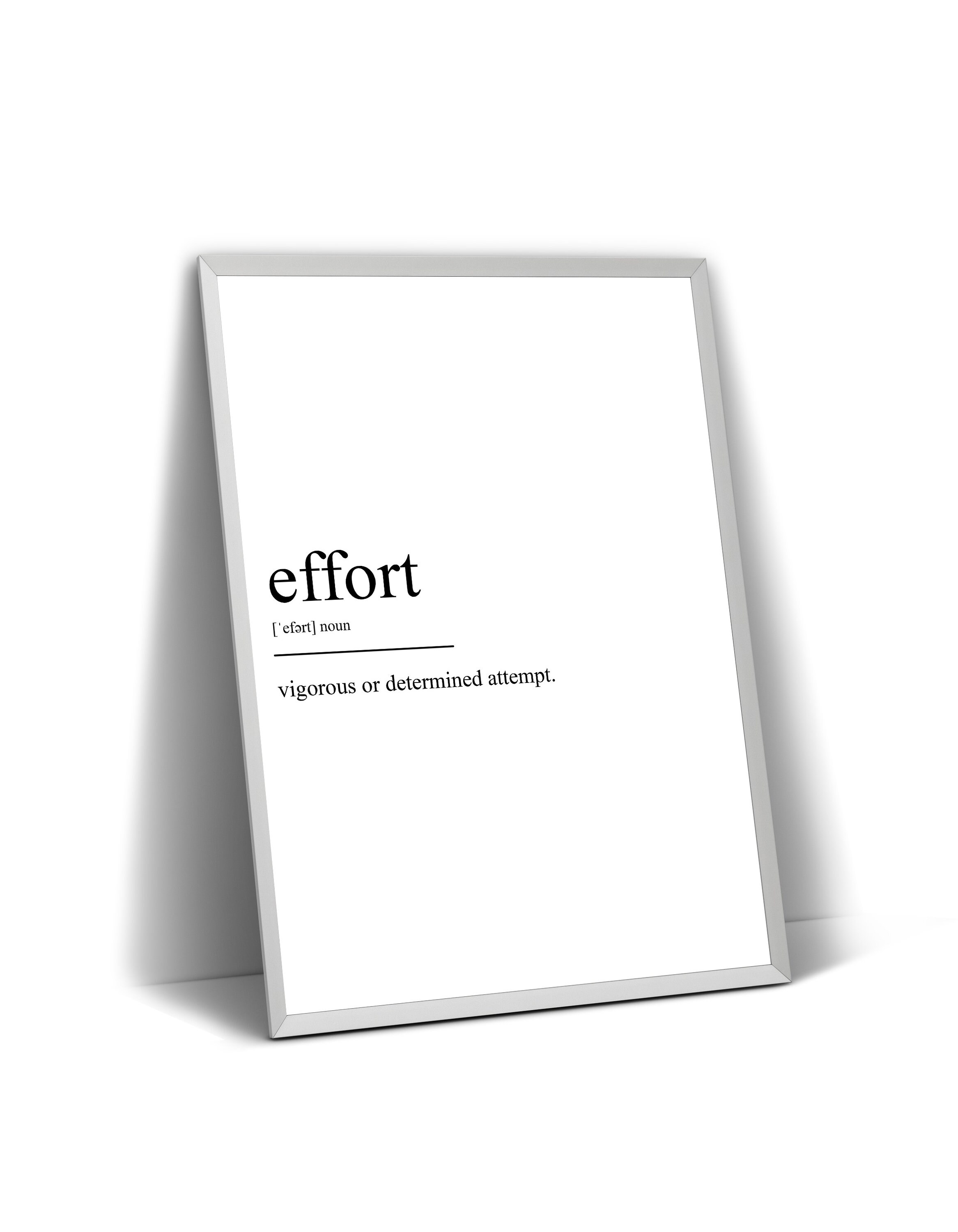 Effort Definition Print - Etsy