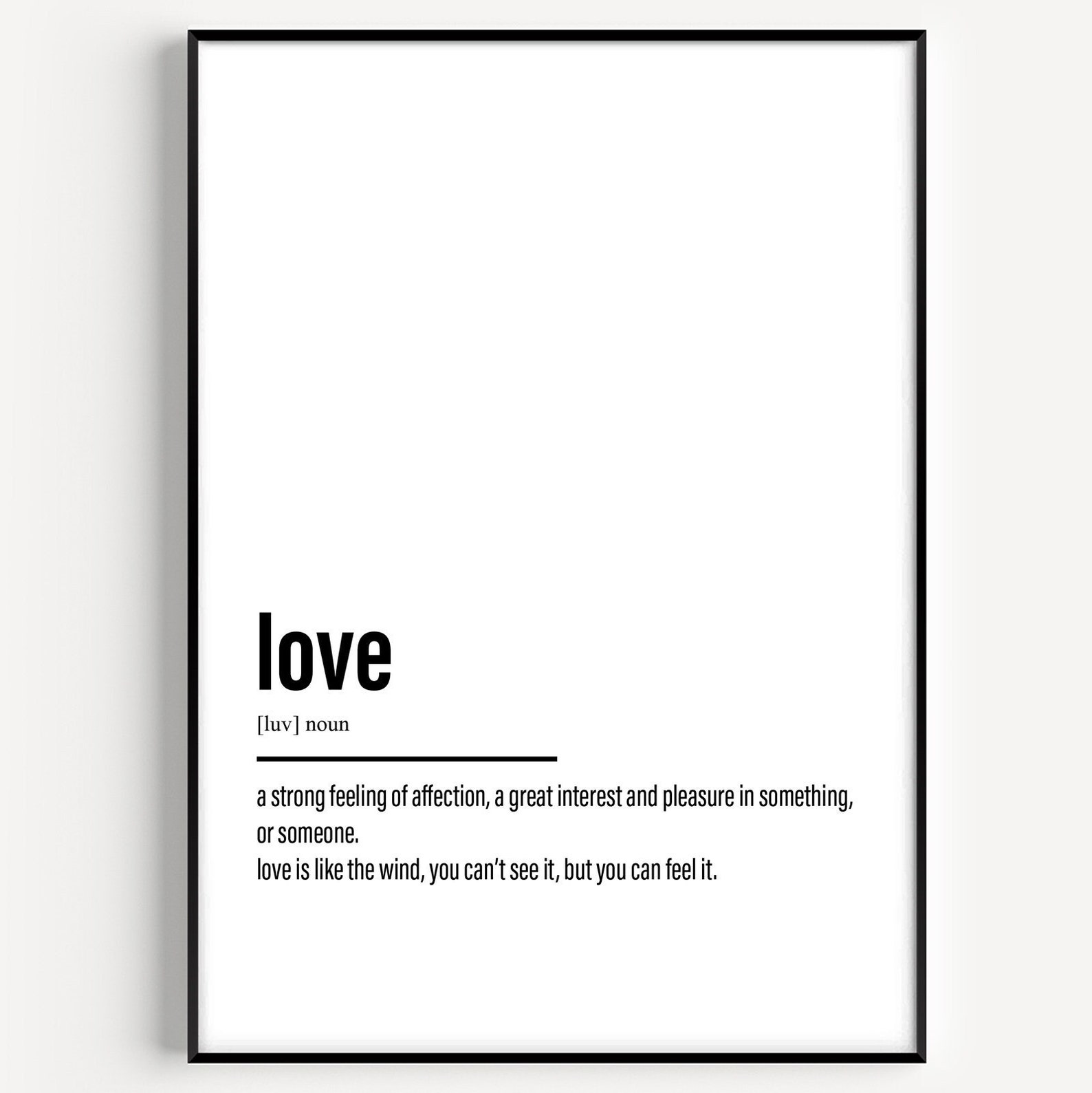 Love Definition Print - Etsy