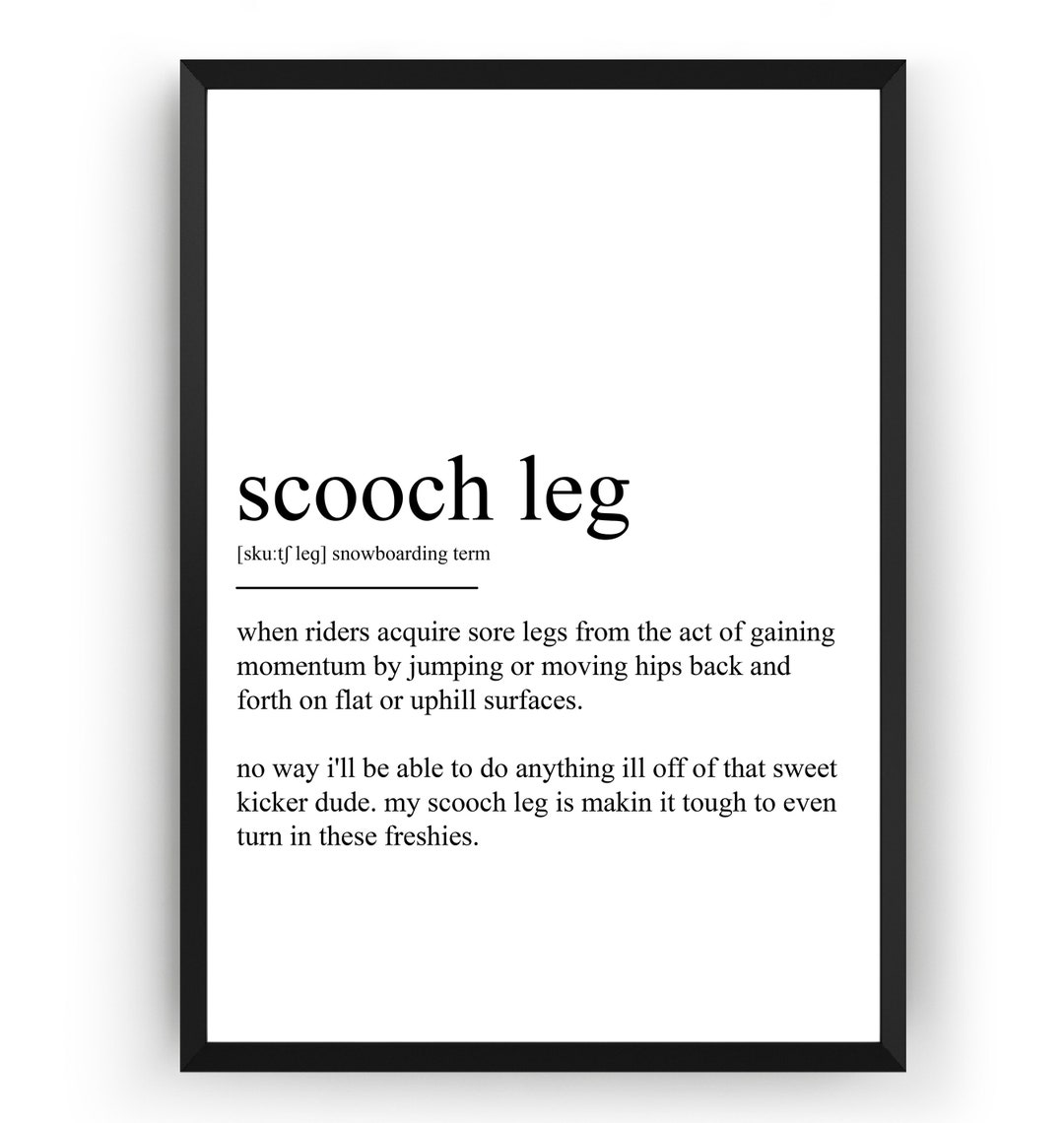 Scooch Leg Definition Print - Etsy
