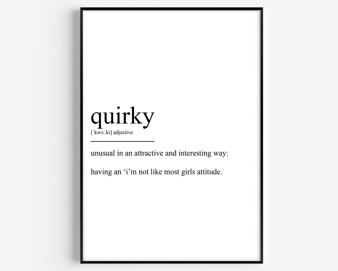 Quirky Definition Print Version 2 - Etsy