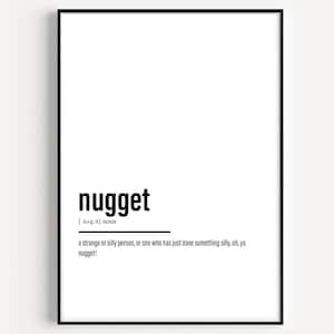 Nugget Definition Print - Etsy