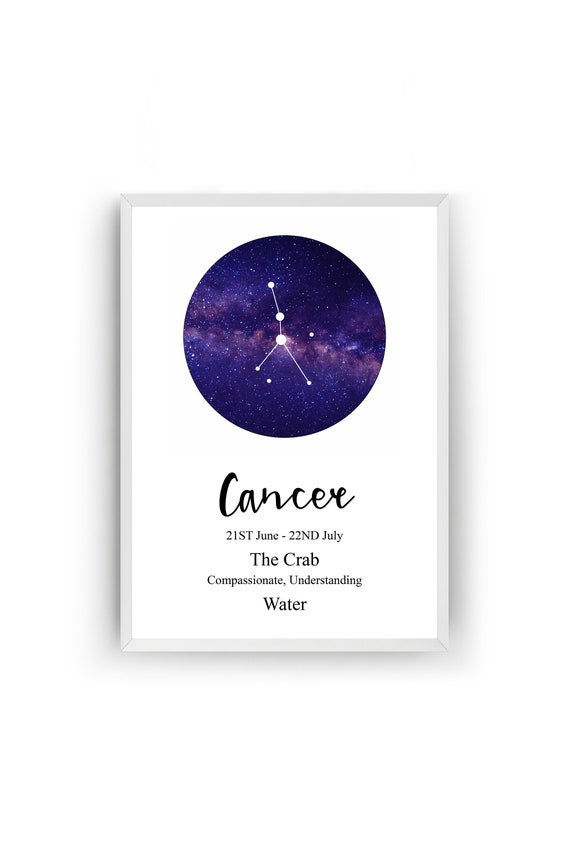 Digital Prints Art & Collectibles Prints Cancer constellation art ...