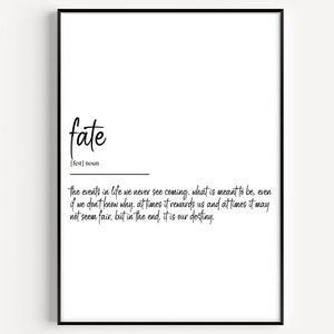 Fate Definition Print - Etsy