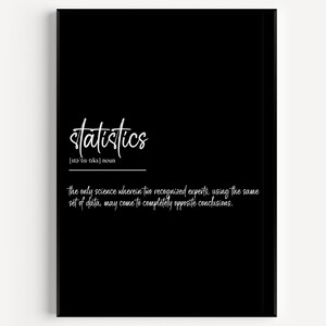 Statistics Definition Print - Etsy