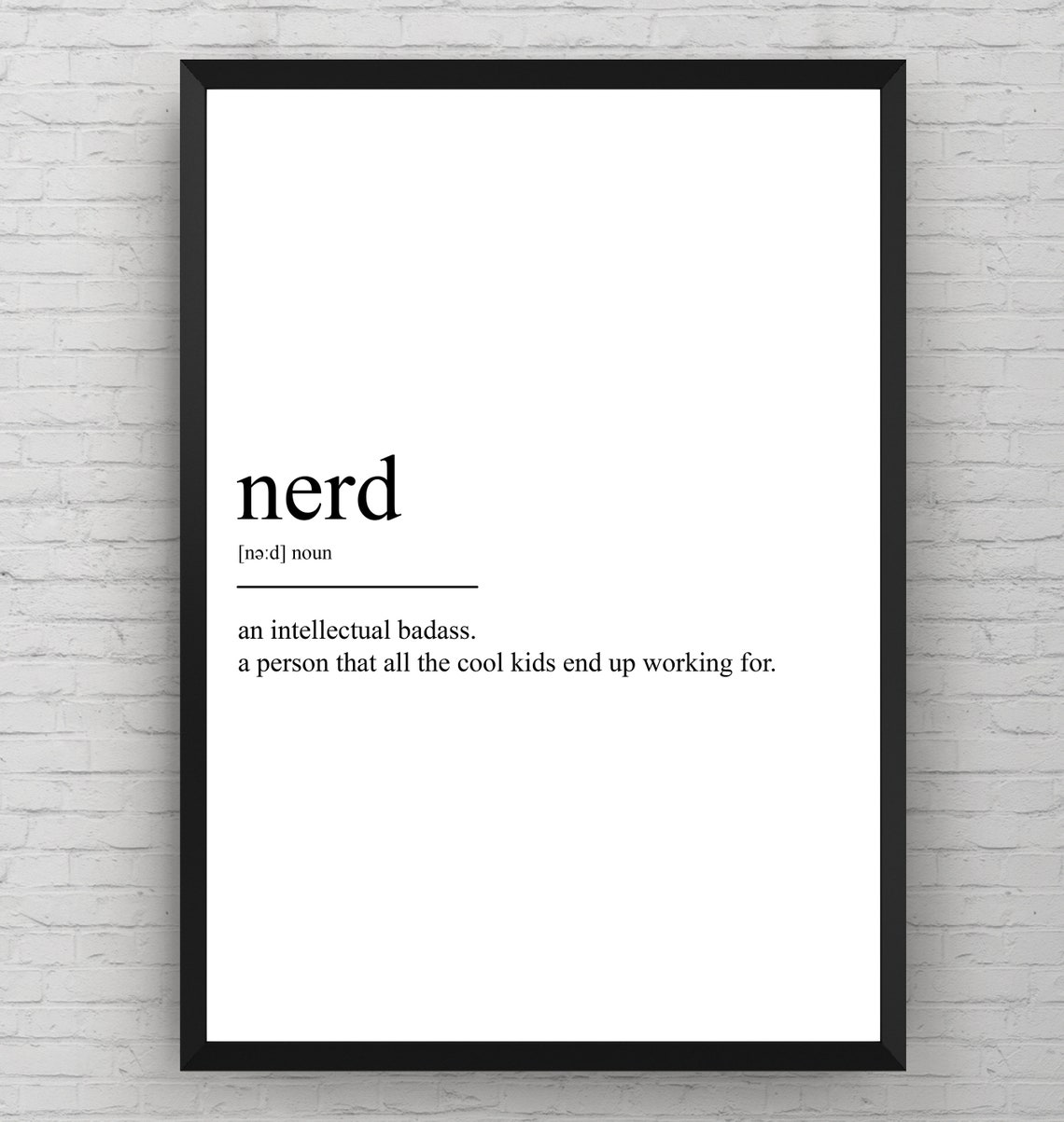 Nerd Definition Print | Etsy