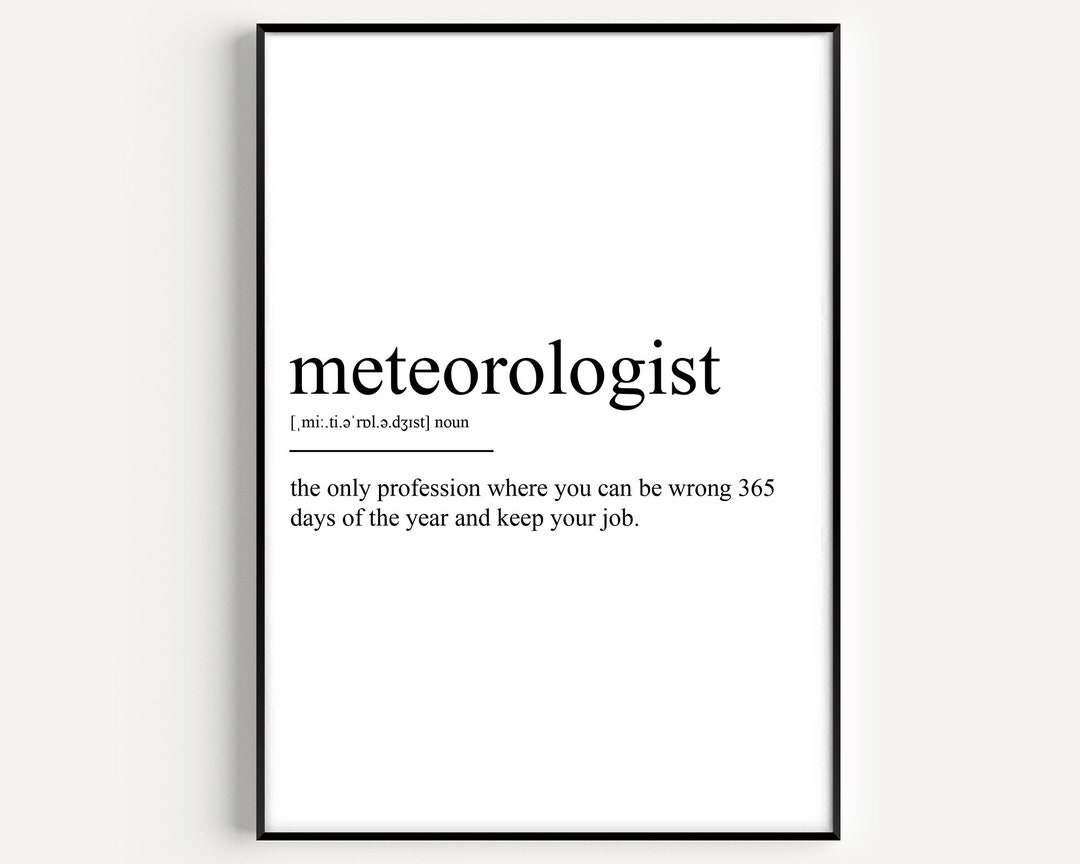 Meteorologist Definition Print - Etsy