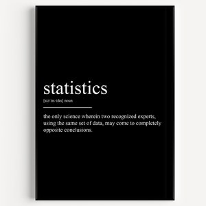 Statistics Definition Print - Etsy