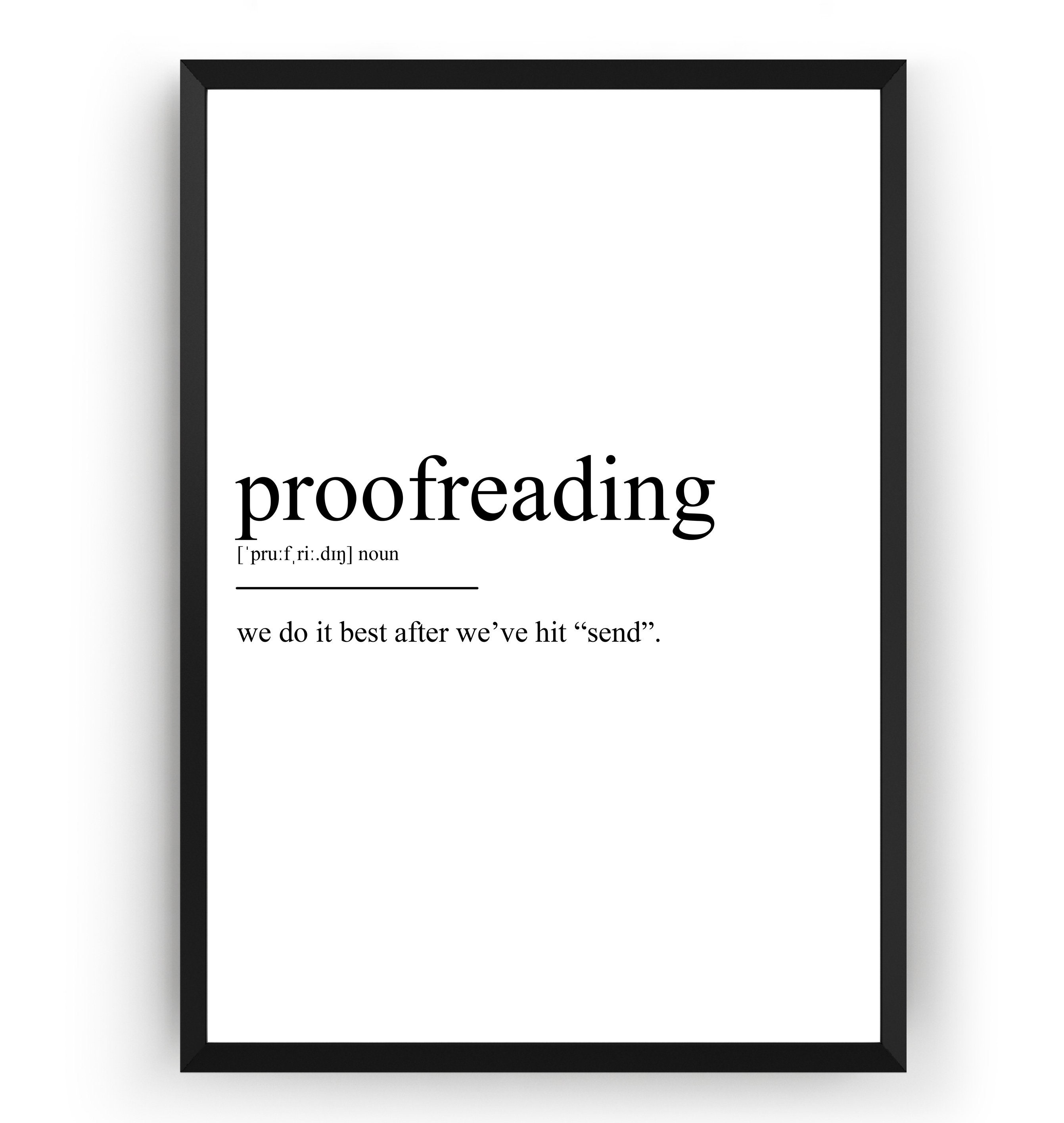 Proofreading Definition Print | Etsy