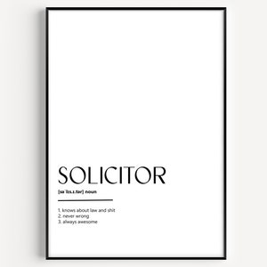 Solicitor Definition Print - Version 2 - Etsy UK