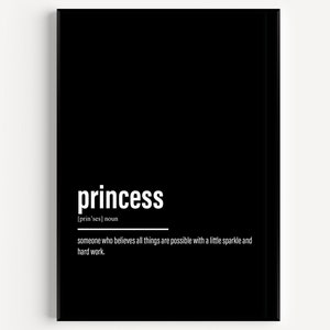 Princess Definition Print - Etsy